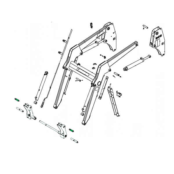 Short Line Parts Bucket Holder Upper Pivot Pin for John Deere NSL ...